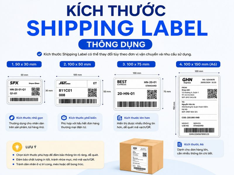 Shipping Label là gì? Vai trò, cấu tạo và cách in chuẩn